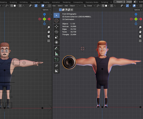 ArtStation - Rigged Gymer Character - Blender 3.0 - Ethan - Man | Game ...