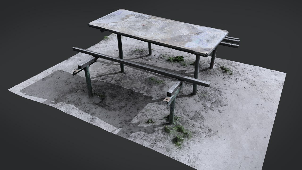 ArtStation - Outdoor bench and table RAW SCAN | Resources