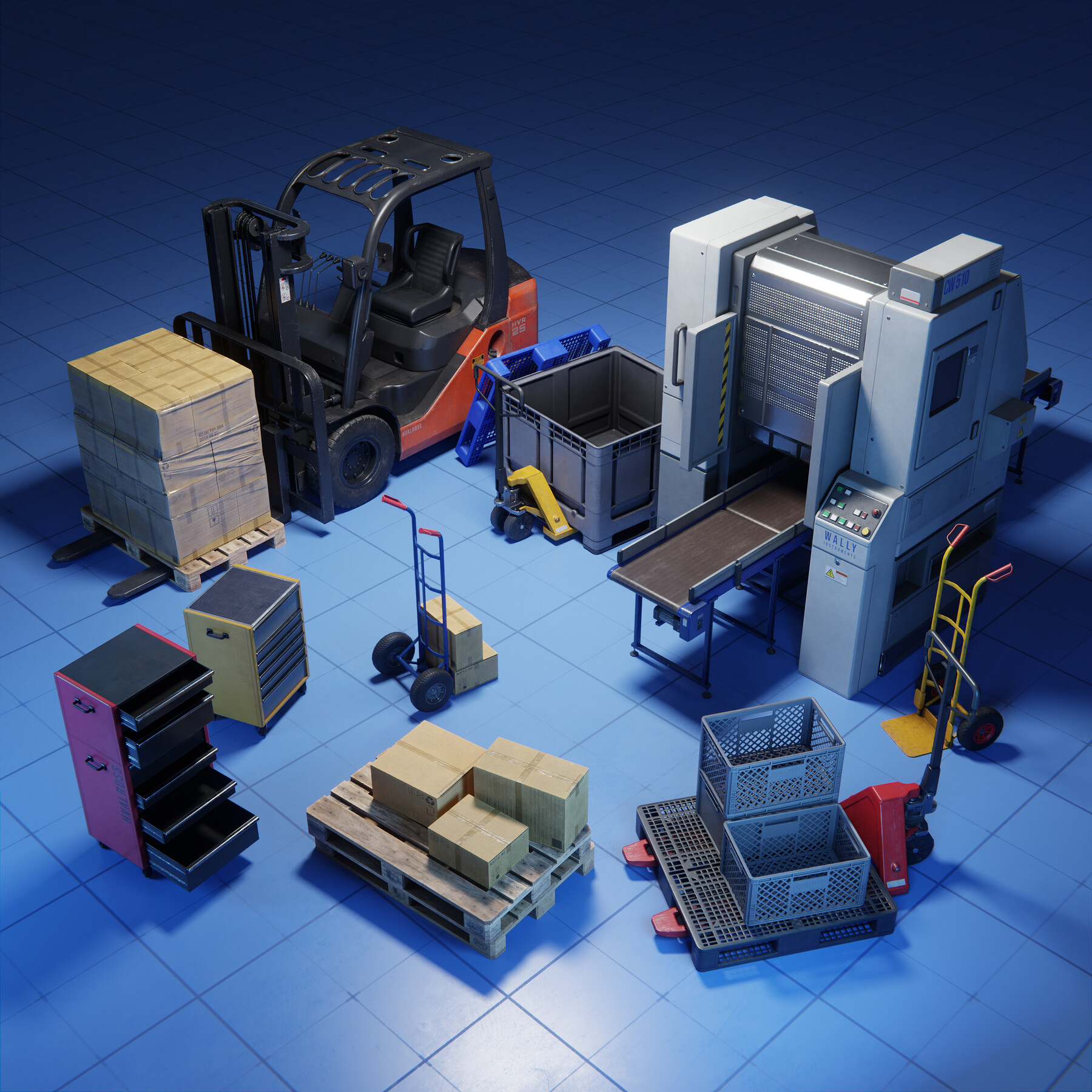 ArtStation - Factory Interior Modular Pack - Factory Props Vol 1 ...
