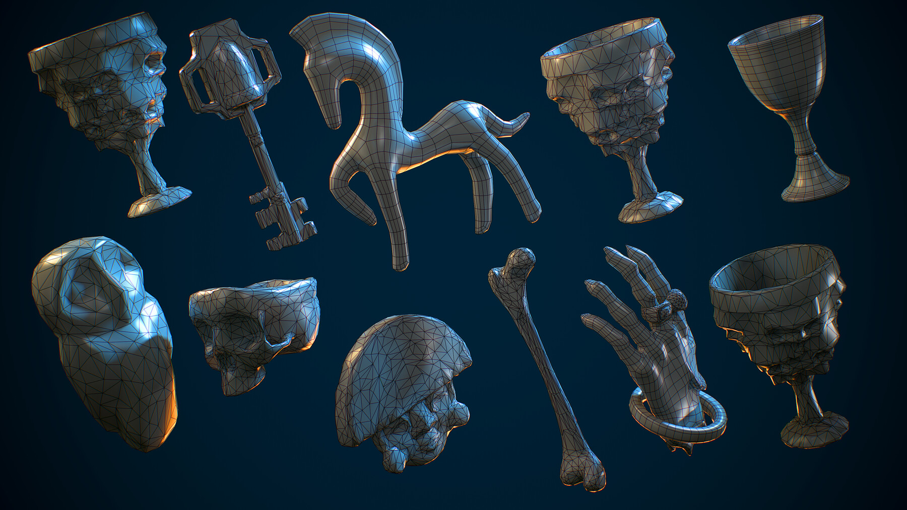 ArtStation - Mystic Treasures - Game ready props | Game Assets