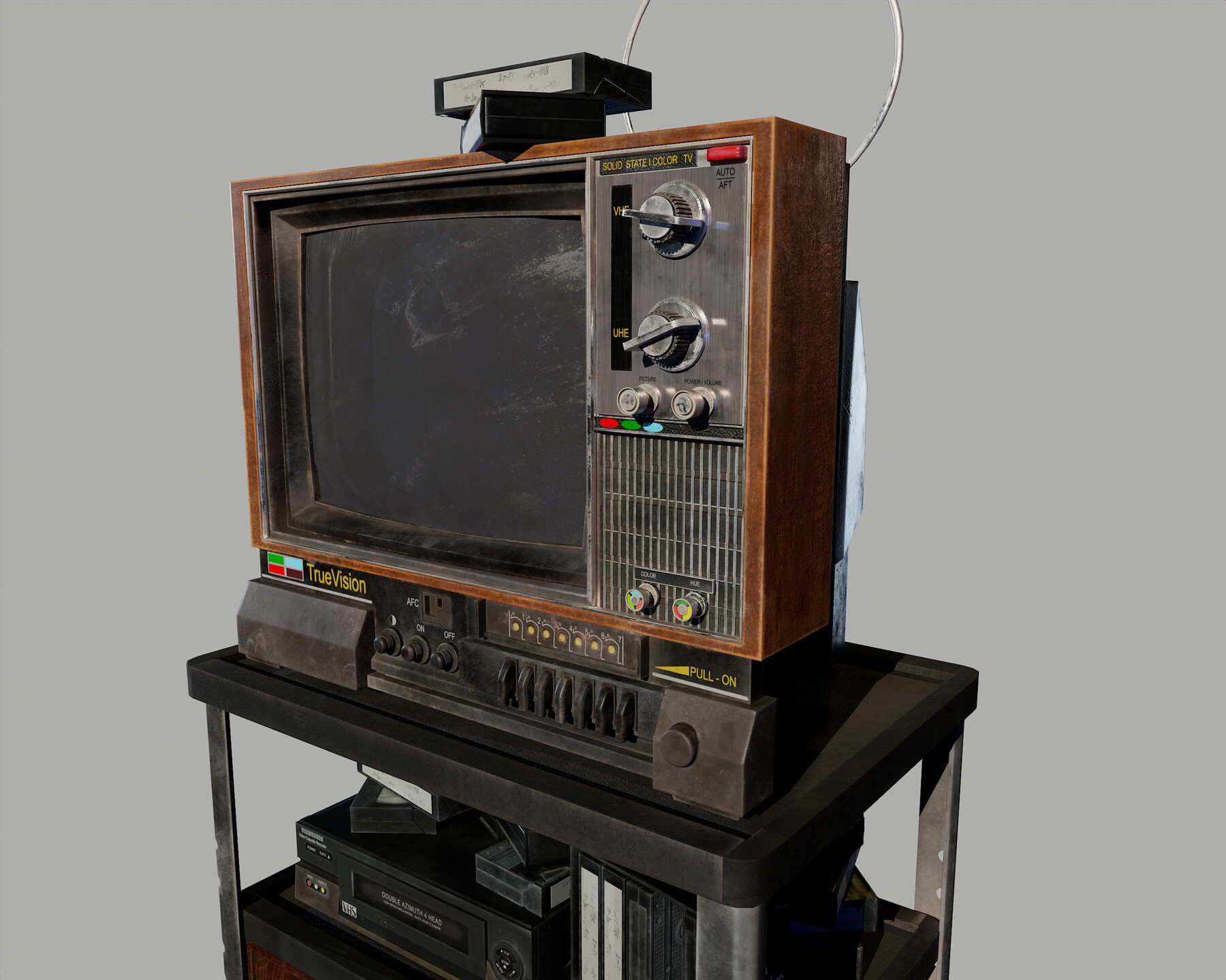 ArtStation - Old Television and VHS Set | Game Assets