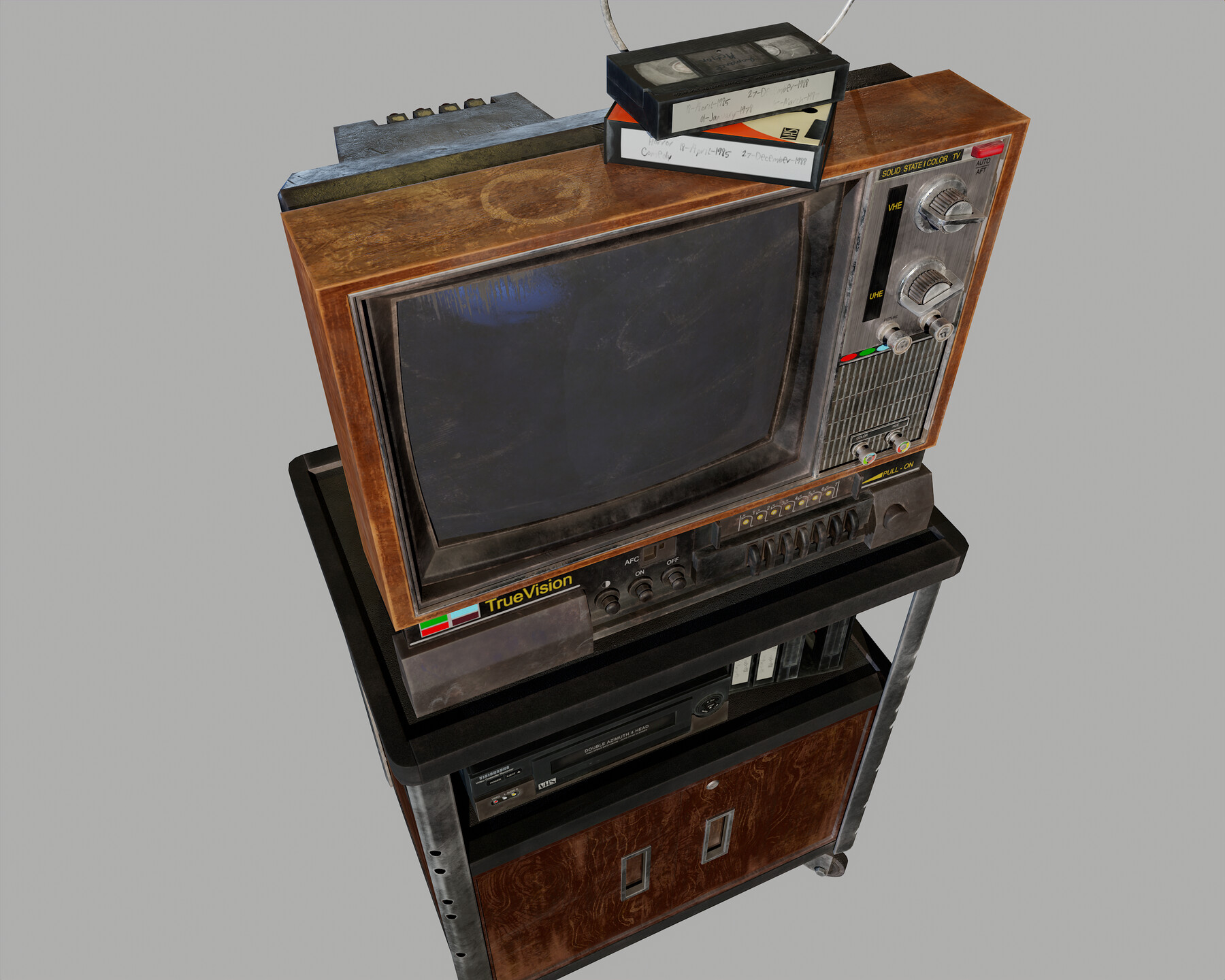 ArtStation - Old Television and VHS Set | Game Assets