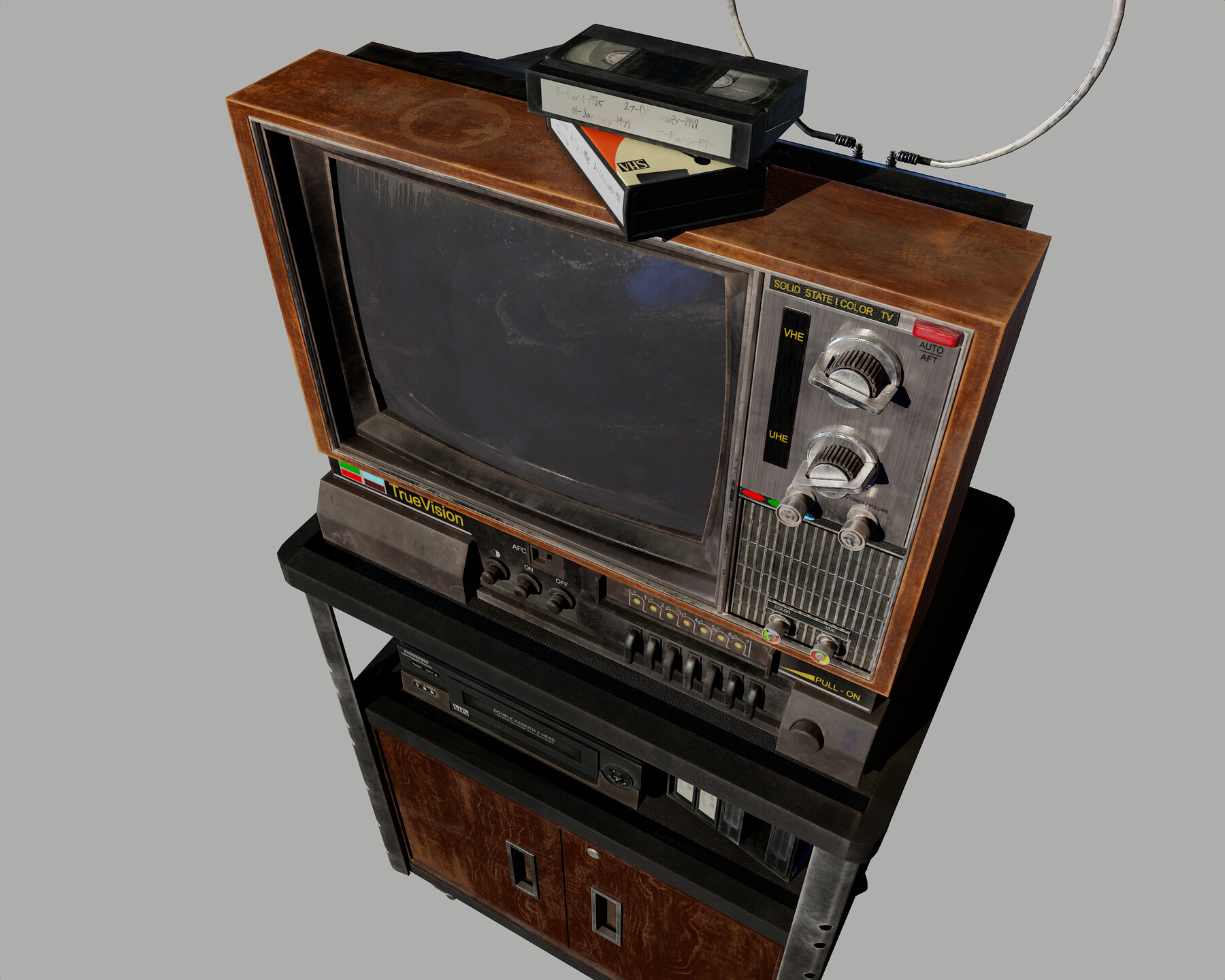 ArtStation - Old Television and VHS Set | Game Assets