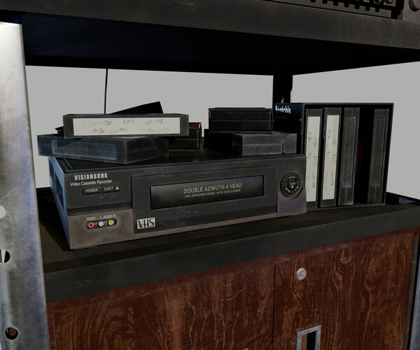 ArtStation - Old Television and VHS Set | Game Assets