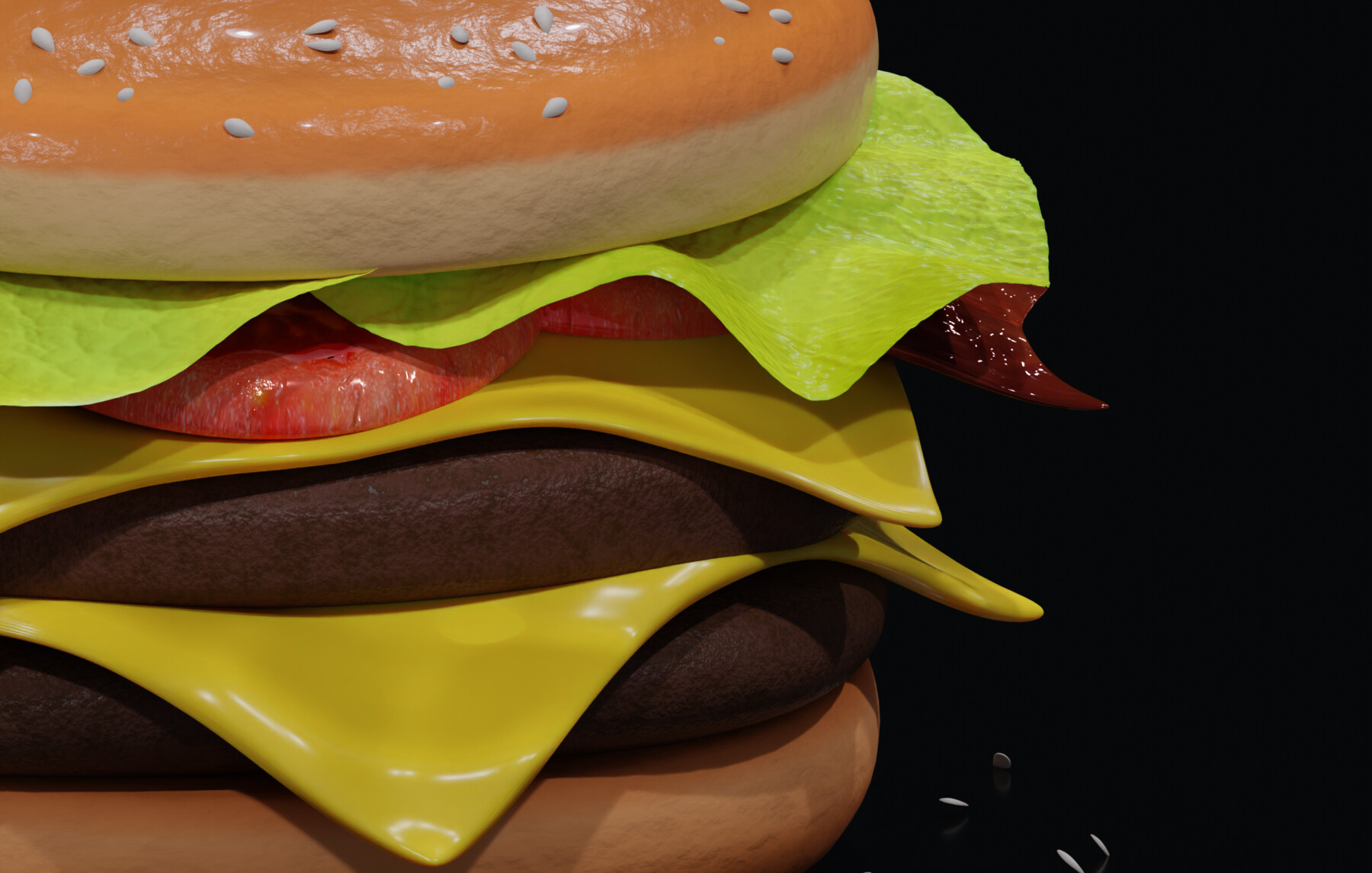 ArtStation - Double Cheeseburger 3D model | Game Assets