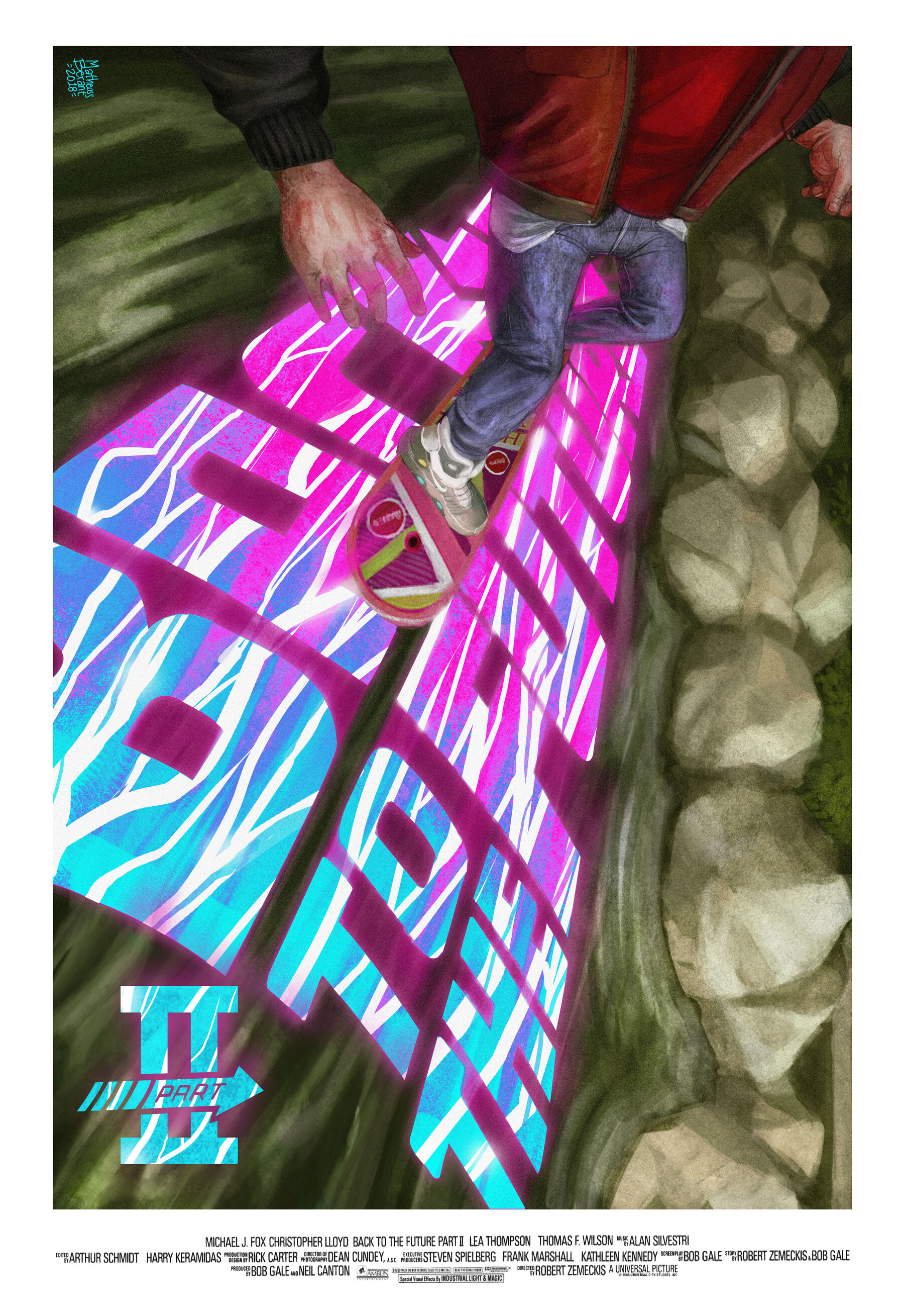 ArtStation - Back to The Future II - Fan Art Poster (White Frame ...