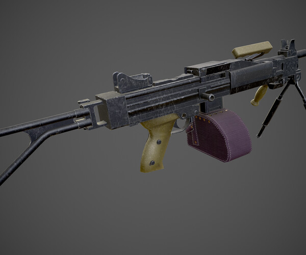 ArtStation - Negev machine gun | Game Assets