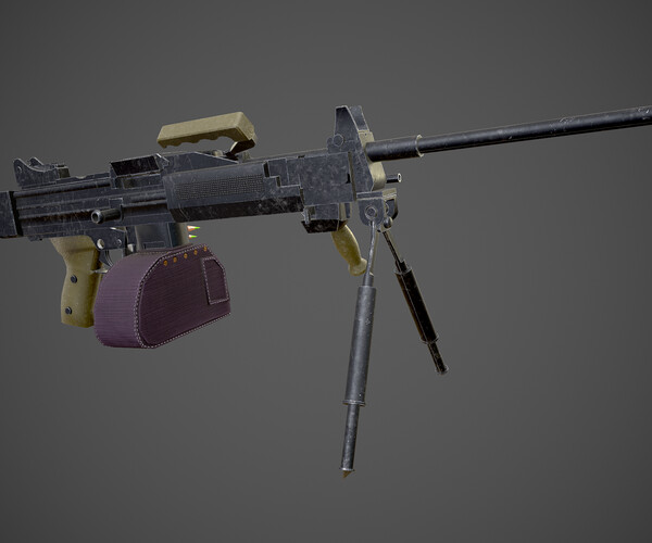 ArtStation - Negev machine gun | Game Assets