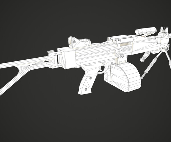 ArtStation - Negev machine gun | Game Assets