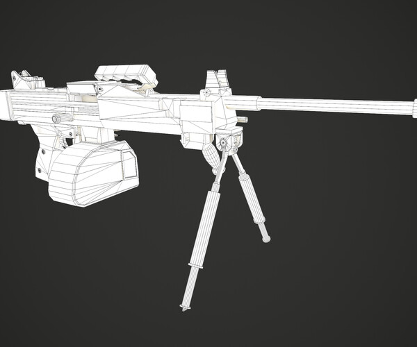 ArtStation - Negev machine gun | Game Assets