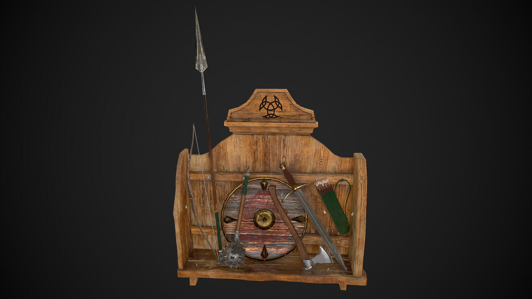 ArtStation - Rack with Viking weapons | Game Assets