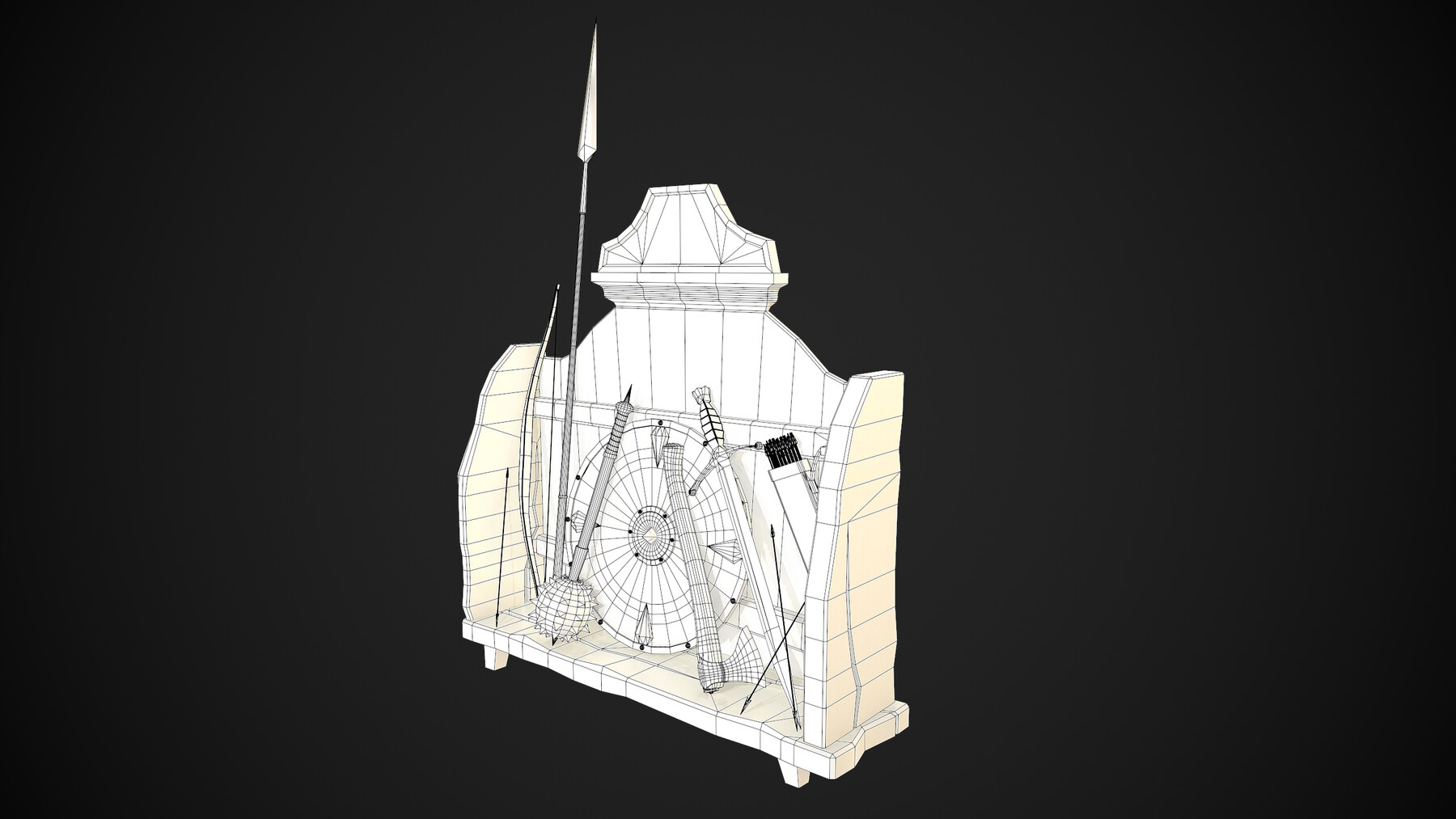 ArtStation - Rack with Viking weapons | Game Assets