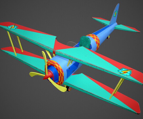 ArtStation - Airplane LIGHTNING | Game Assets