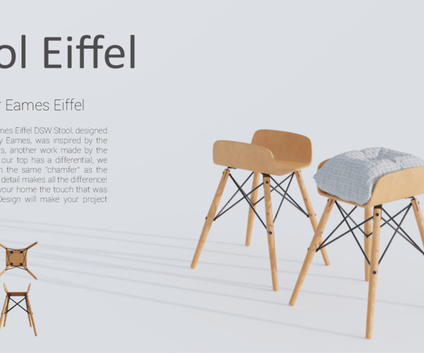 ArtStation - Stool Eames Eiffel | Resources