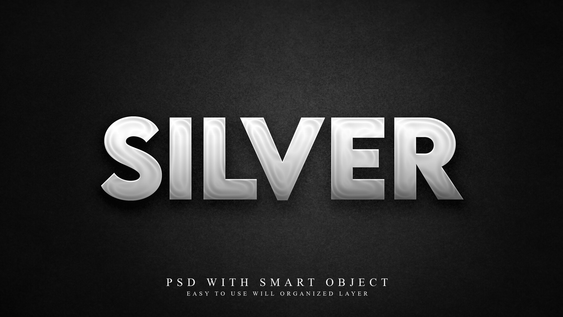 ArtStation - Silver PSD fully editable text effect. Layer style PSD ...