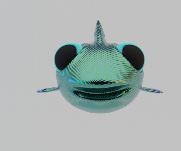 ArtStation - Green Animated Fish | Game Assets