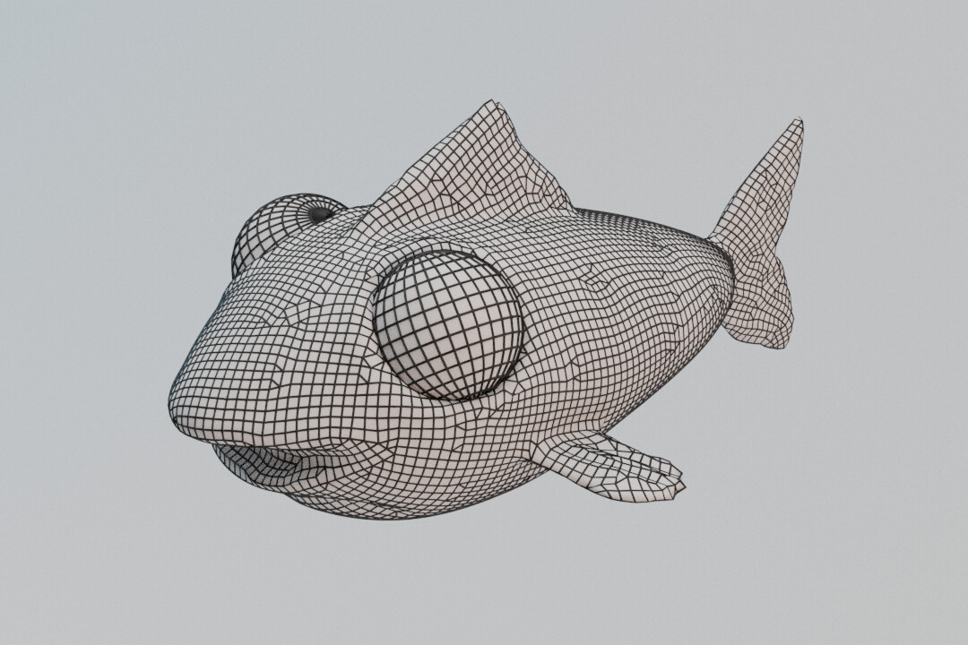 ArtStation - Green Animated Fish | Game Assets