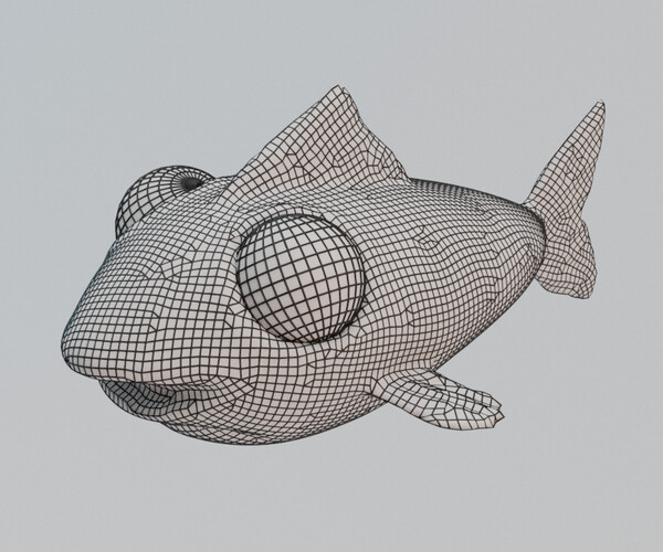ArtStation - Green Animated Fish | Game Assets