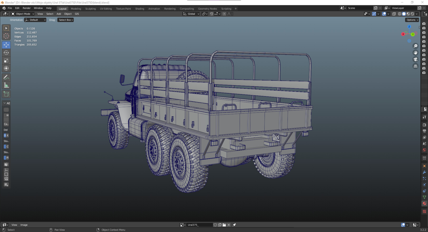 ArtStation - Soviet truck - Ural 375d | Resources