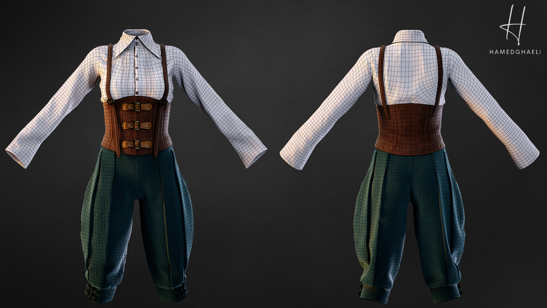 ArtStation - Medieval Fantasy Outfit Lowpoly(FBX) With PBR Textures ...