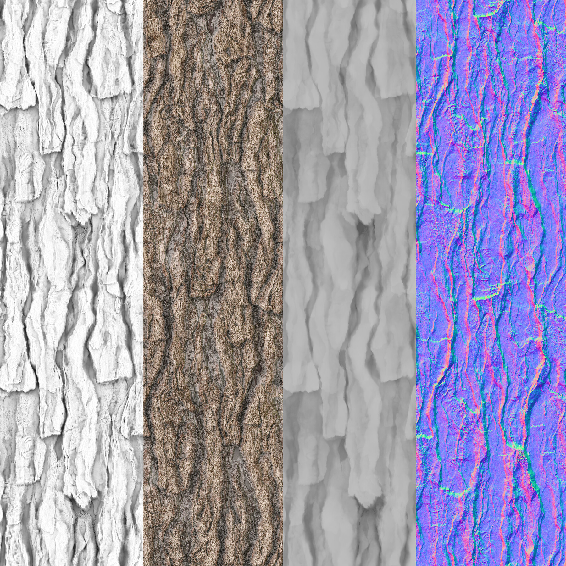 ArtStation - TREE TRUNK TEXTURE PACK + GRAPH AND SBSAR FILE | Resources