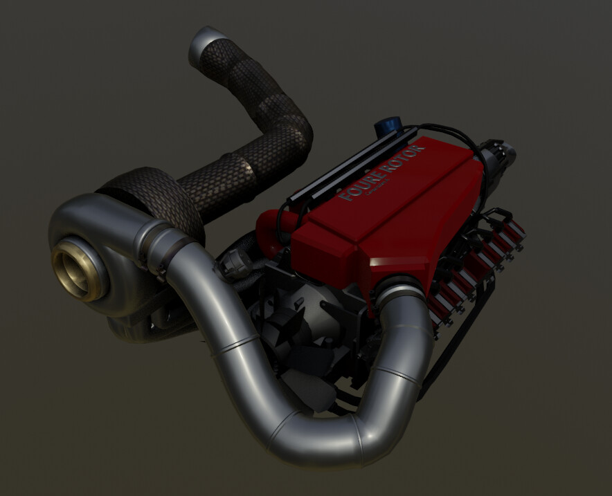 ArtStation - 4 Rotor Engine Highly Detailed | Game Assets