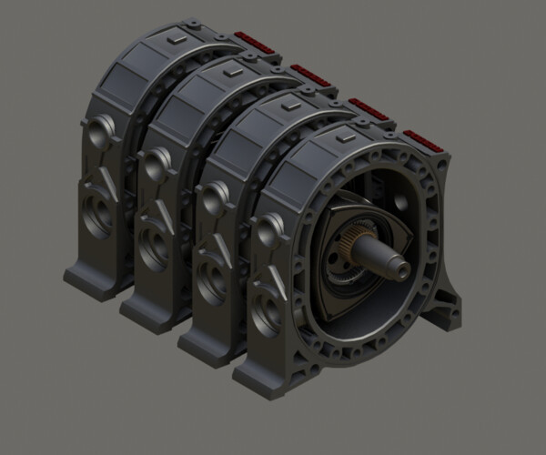 ArtStation - 4 Rotor Engine Highly Detailed | Game Assets