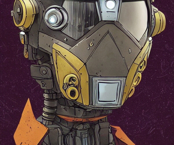 ArtStation - Helmet mask Borderland Style 2k image png collection ...