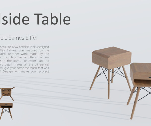ArtStation - Bedside Table Eames Eiffel | Resources