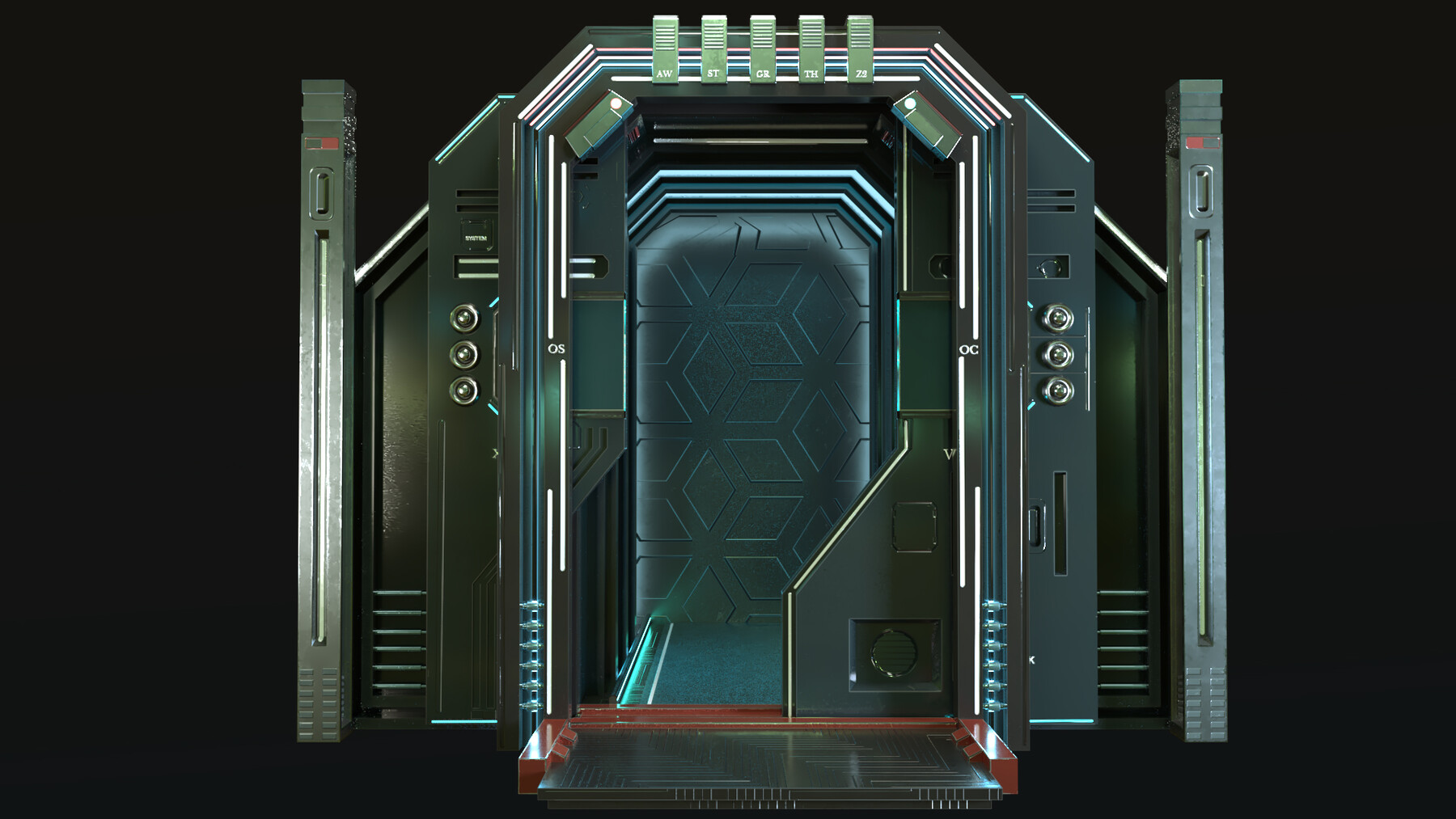 ArtStation - scifi door (doorways) 3D model | Game Assets