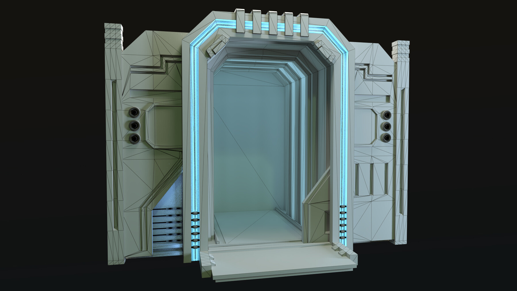 ArtStation - scifi door (doorways) 3D model | Game Assets