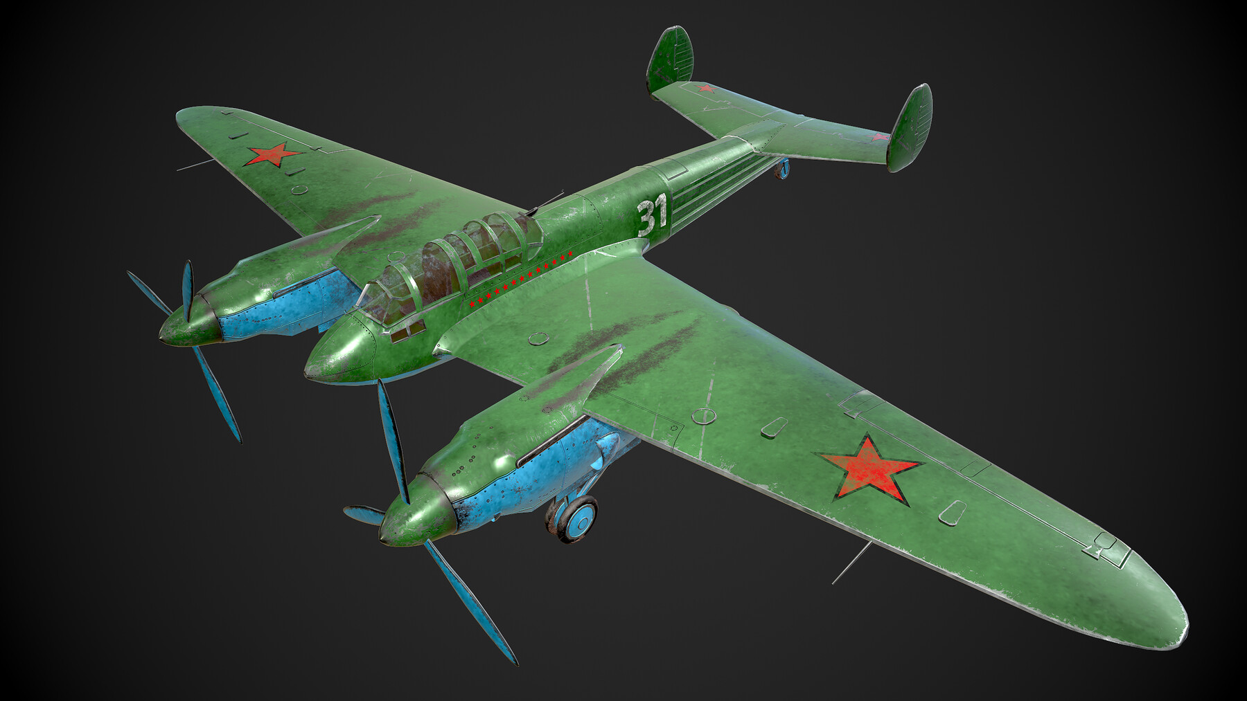 ArtStation - Airplane Yakovlev Yak-2 short range bomber | Game Assets