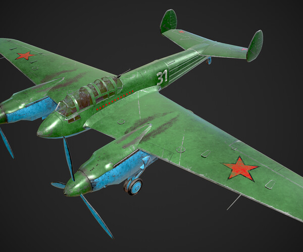 ArtStation - Airplane Yakovlev Yak-2 short range bomber | Game Assets
