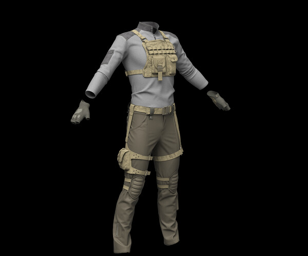 ArtStation - Male tactical outfit #2. Marvelous Designer, Clo 3D ...