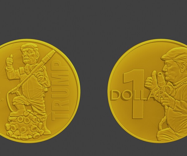 ArtStation - Donald trump Coin Biohazard | Resources