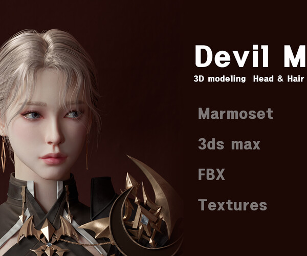 ArtStation - Devil Moon Female Head | Resources