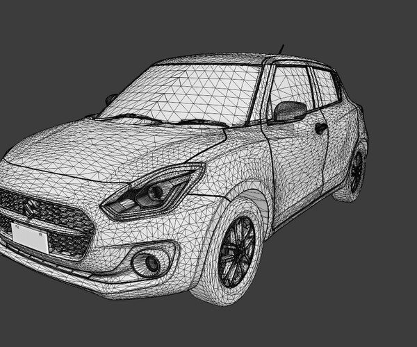 ArtStation - SUZUKI SWIFT SILKY SILVER 3D MODEL | Resources
