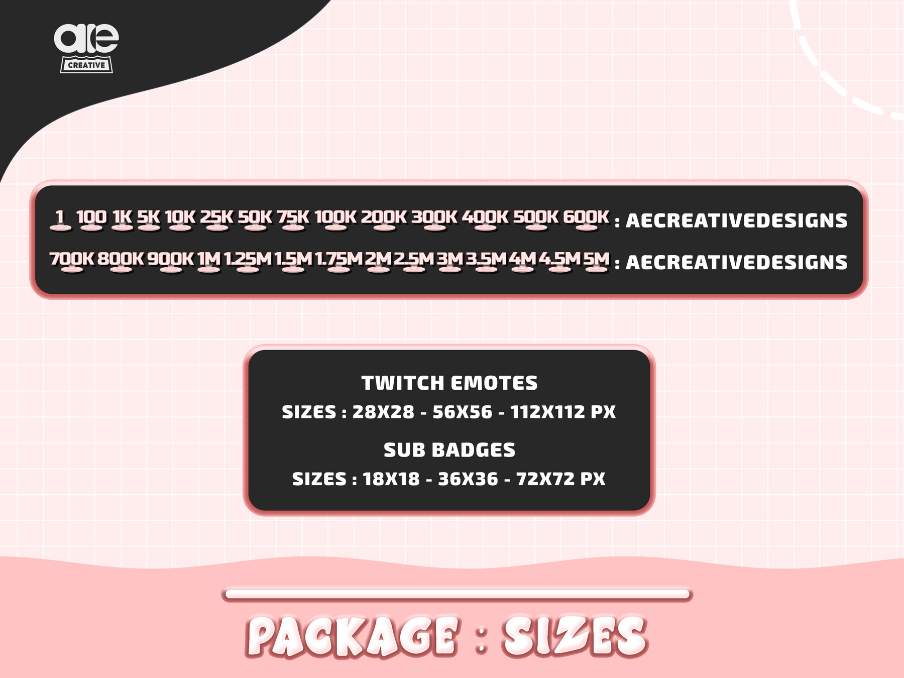 ArtStation - 28 Bits Badges For Twitch Pink Peach, Subscribe Badges ...