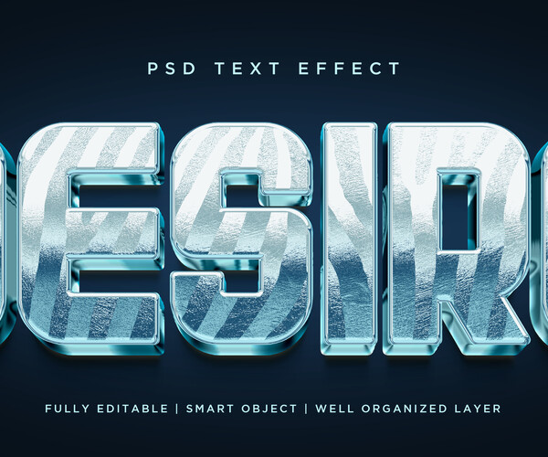 ArtStation - 3D Desire PSD fully editable text effect. Layer style PSD ...