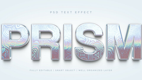 ArtStation - 3D Prism PSD fully editable text effect. Layer style PSD mockup template. | Artworks