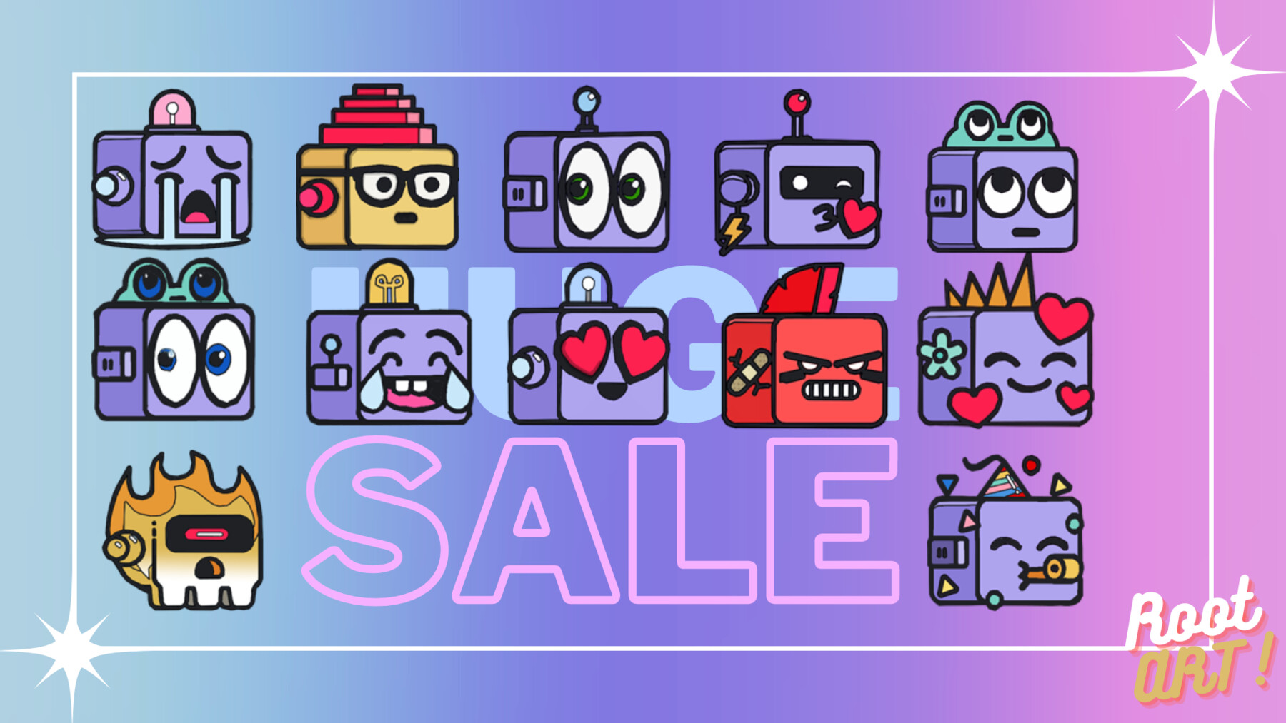 ArtStation - Robokid (-Twitch & Discord-) 12 piece emote pack | Artworks