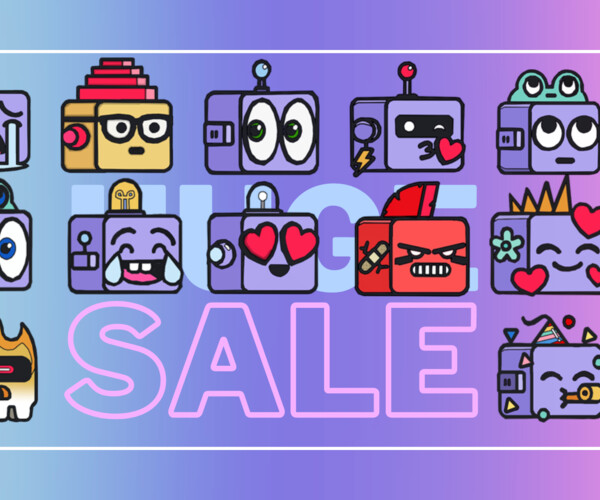 ArtStation - Robokid (-Twitch & Discord-) 12 piece emote pack | Artworks