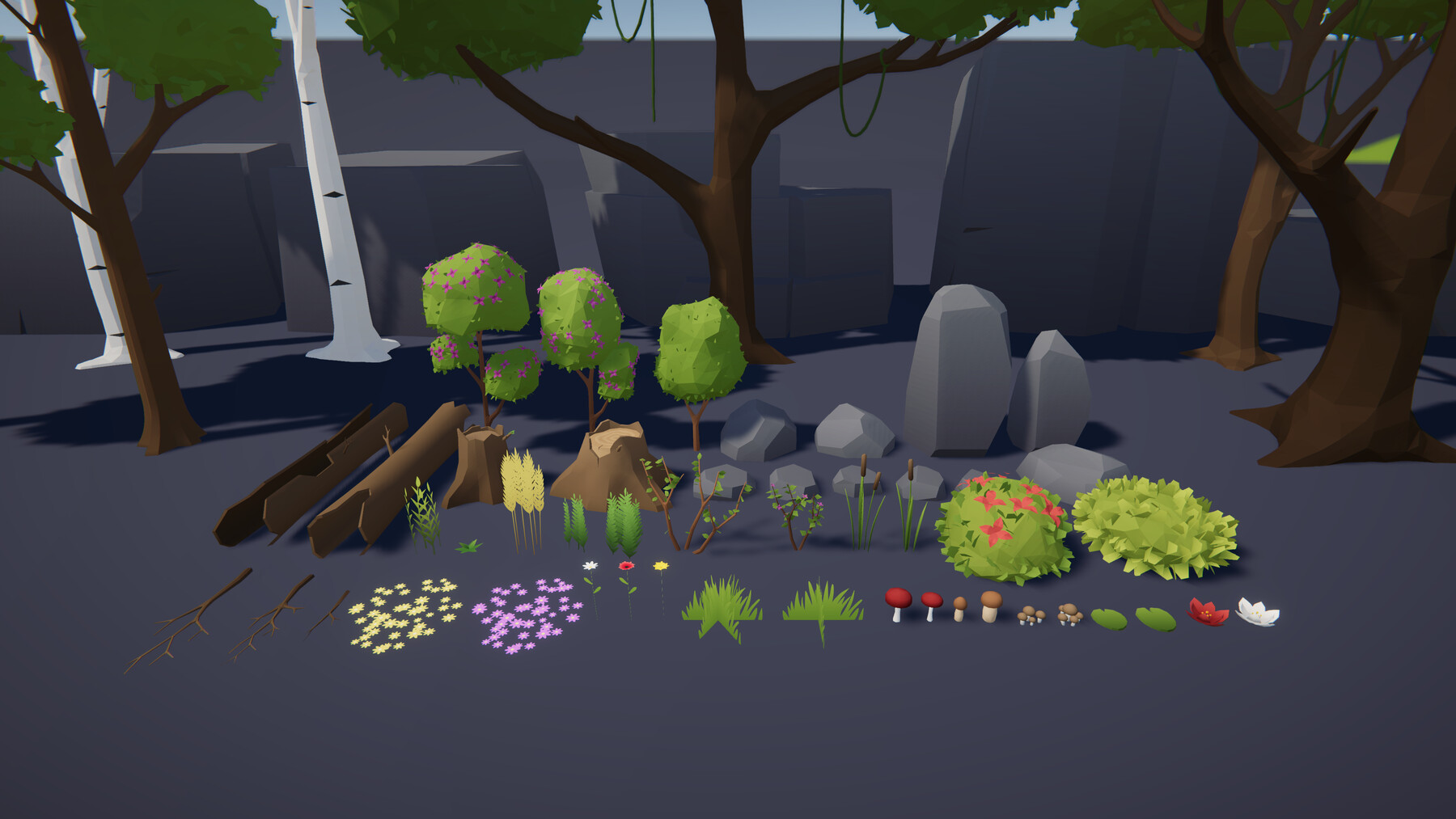 ArtStation - Low Poly Fantasy Valley - Asset for Unity 3D, Map and ...