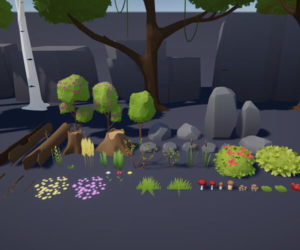 ArtStation - Low Poly Fantasy Valley - Asset for Unity 3D, Map and Models | Game Assets