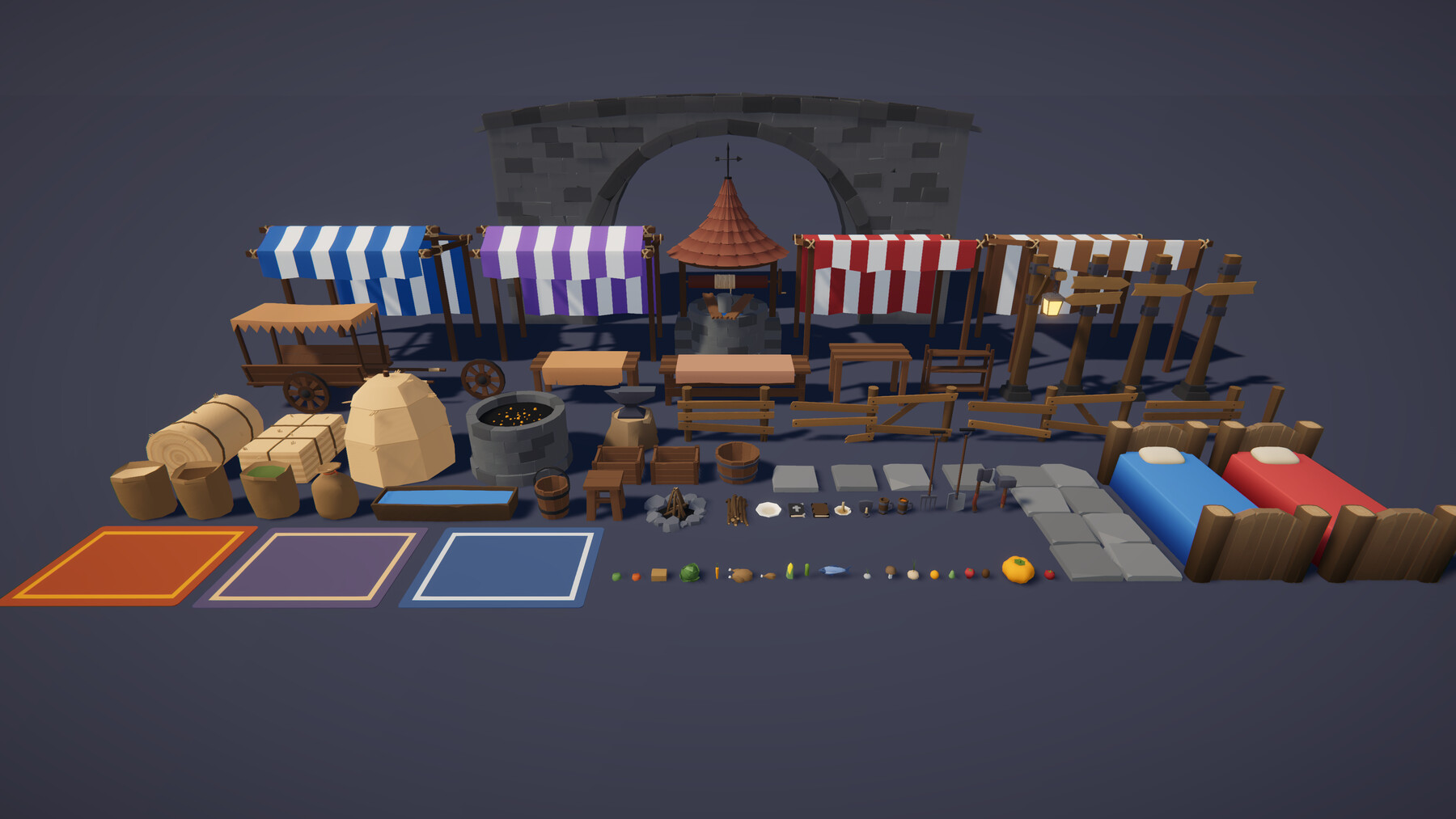 ArtStation - Low Poly Fantasy Valley - Asset for Unity 3D, Map and ...