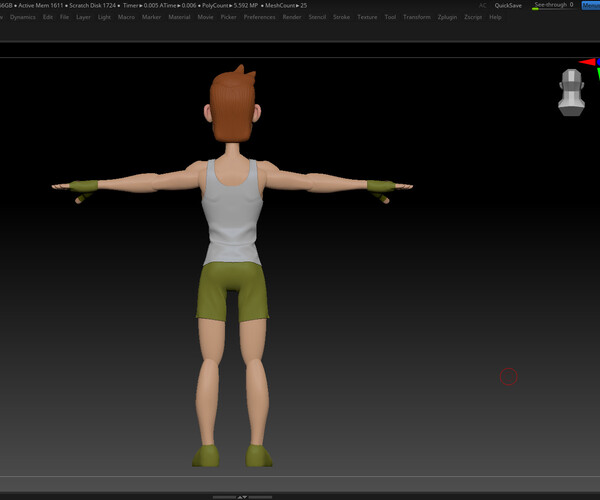 ArtStation - Male Character Basemesh - Gymer - ZBrush 2022 - Garet ...
