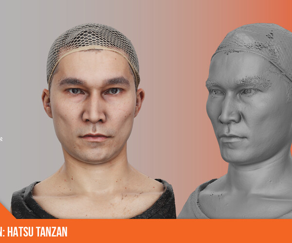 ArtStation - Raw 3D Head Scan | Hatsu Tanzan | Resources