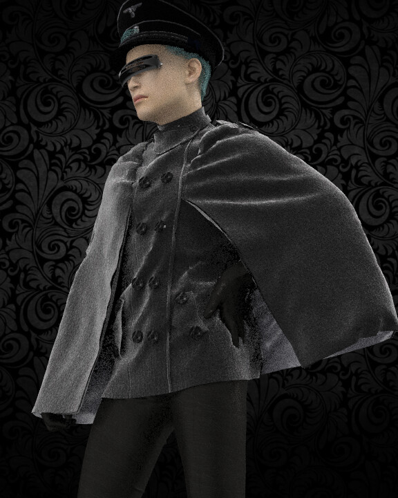 ArtStation - TRUGEN'S BLACK AURA CAPE COAT | Game Assets