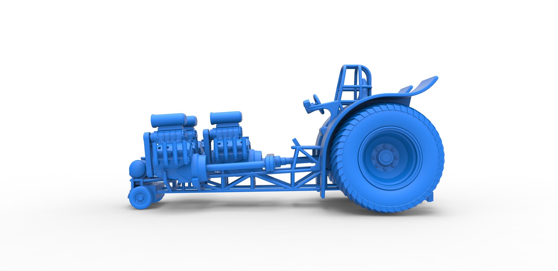 ArtStation - 3D printable Diecast Pulling tractor with 3 engines V8 ...