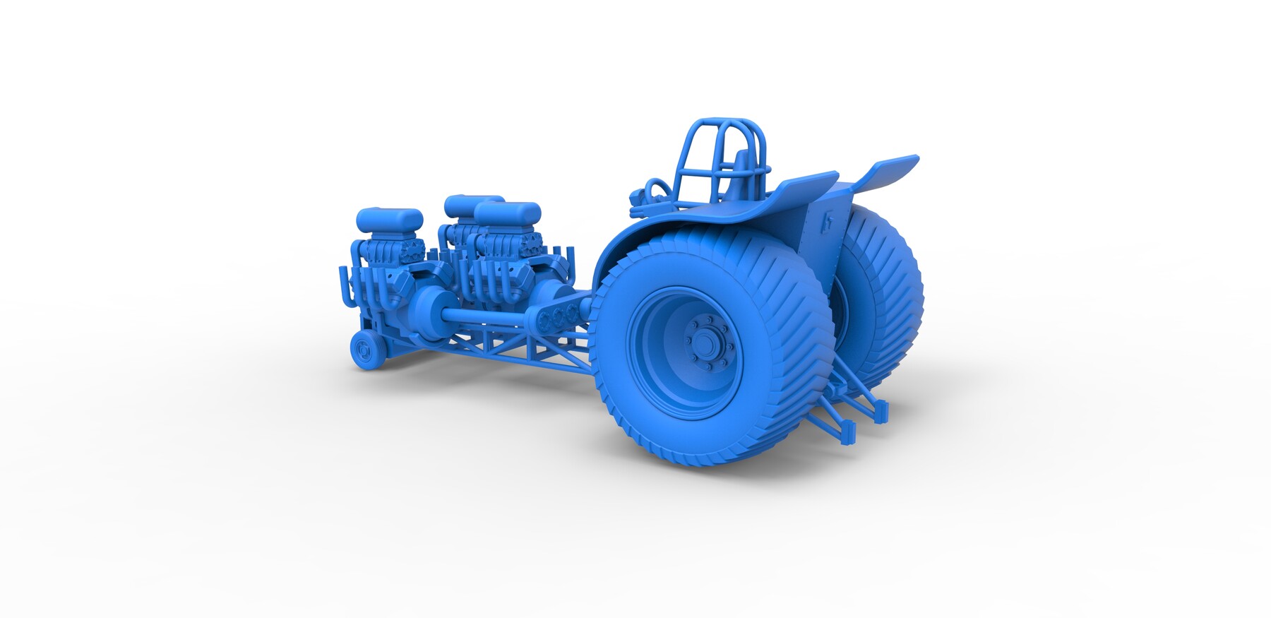 ArtStation - 3D printable Diecast Pulling tractor with 3 engines V8 ...